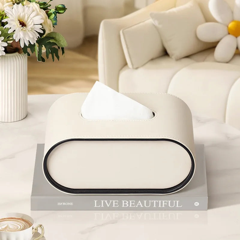 LEATHORA OVAL TISSUE BOX